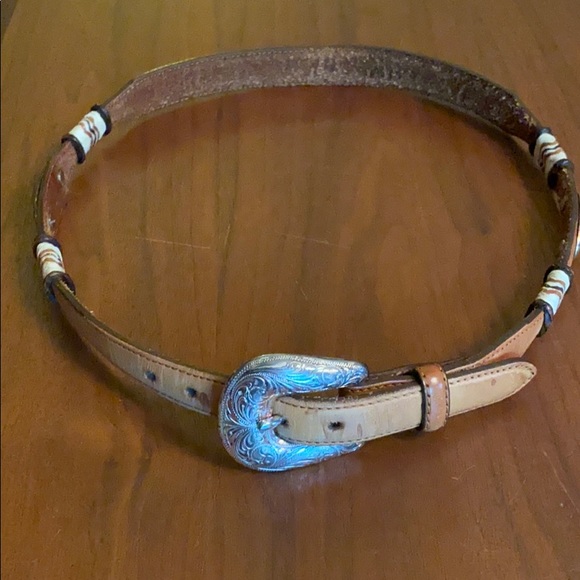 Tony Lama | Accessories | Tony Lama Leather And Silver Western Belt ...